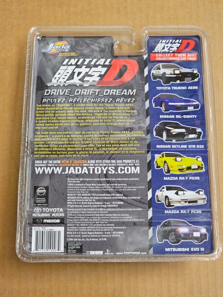 Jada Toys Initial D Diecast Collection Toyota Trueno AE86 1:64 Car ...