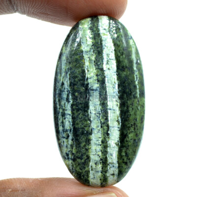 Cts. 35.85 Natural Chatoyant Zebra Jasper Swiss Opal Cabochon Oval ...