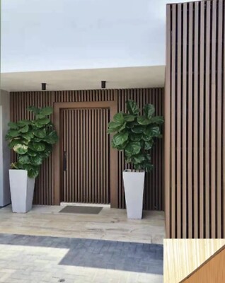 Oak Maple Black WPC Outdoor Cladding FIRE RESISTANT Exterior Wall ...