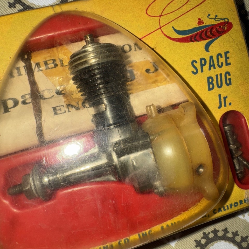 Vintage Cox Thimble Drome Prop Rod Tether Car Space Bug .049 Engine NOS ...