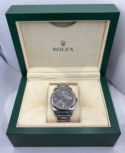 Rolex Oyster Perpetual Ref. 114300, Rhodium + Blue Dial, 39mm +Box (has ...