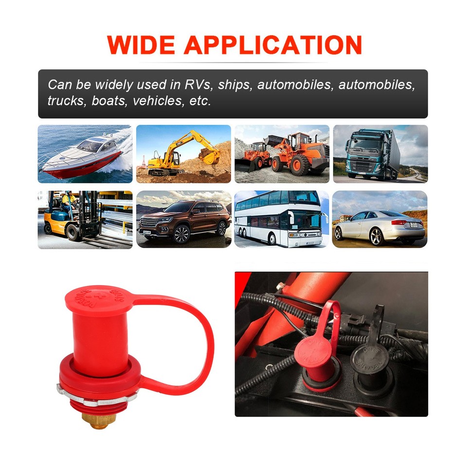 Red Battery Terminal Color Coded 250A 3/8in Battery Terminal Stud ...