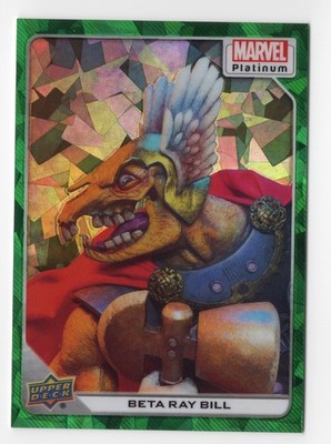 Beta Ray Bill 2023 Upper Deck Marvel Platinum Card #1 Green Crackle /99 ...