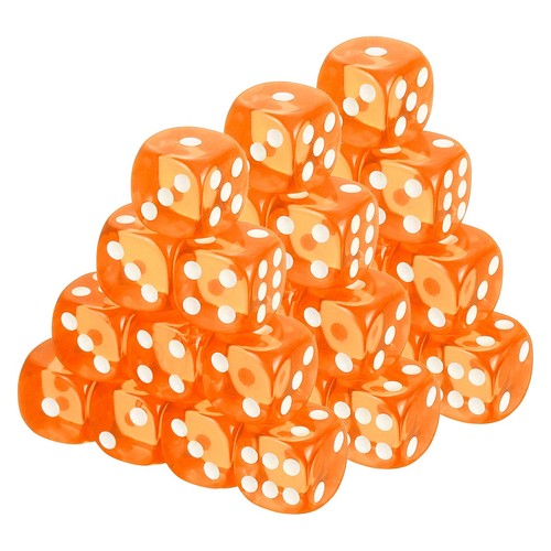 100Pcs Translucent Polyhedral Dice 16mm Square Dice W Rounded Edge ...