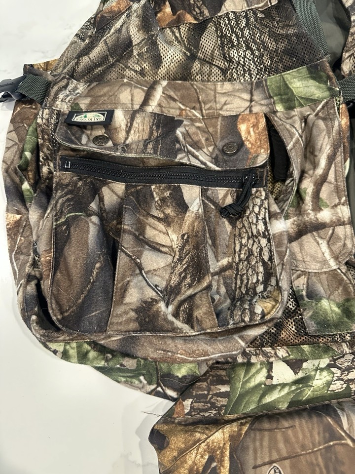 Fieldline Vest With Seat Cushion Camo Hunting Size L (42-44) | eBay