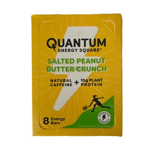 Quantum Energy Square Salted Peanut Butter Crunch 8-Pack 100mg protein ...