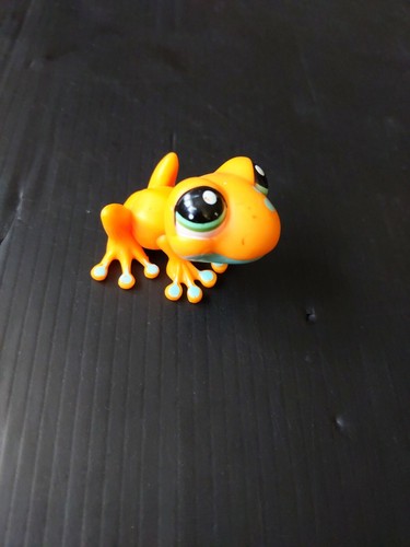 {Littlest Pet Shop} LPS #1570 Orange TREE FROG Aqua Dots & Toenails ...