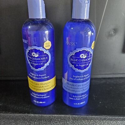Hask Blonde Care Shampoo & Conditioner 12 fl oz - Purple Toning - NEW ...