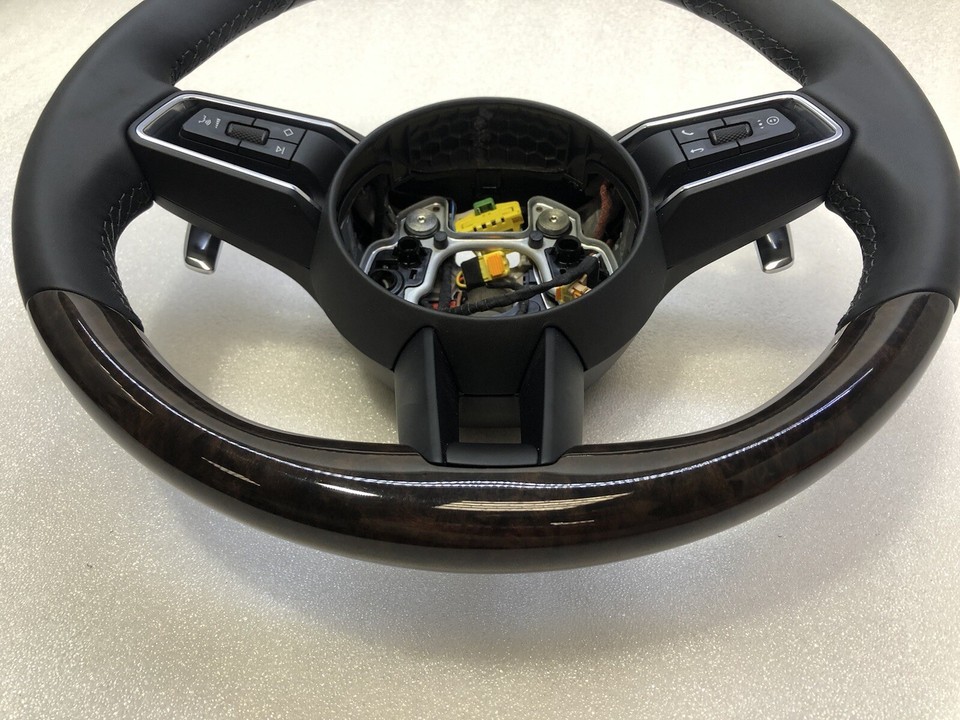 RARE OEM PORSCHE 992 GTS WOOD VENEER HEATED STEERING WHEEL COMPLETE PDK ...