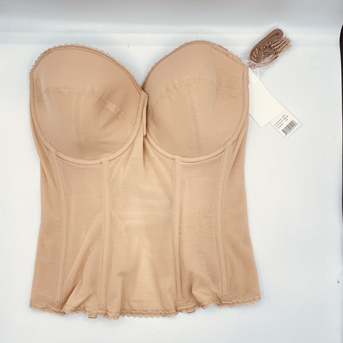 Dominique Women's Vivienne V-Wire Longline Strapless Bridal Bra 34F ...