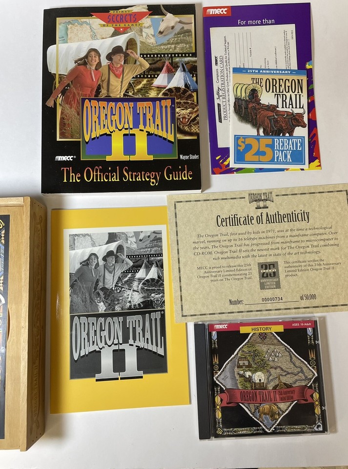 Oregon Trail II 25th Anniversary Limited Edition PC Wooden Box Set #734 ...