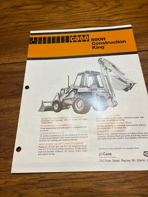 Case Tractor 680H Backhoe Brochure FCCA | eBay