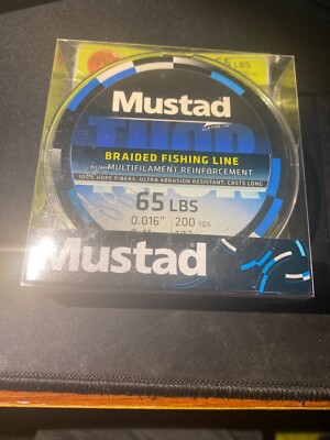 Mustad Thor Braided Fishing Line 65 lbs 200 Yds Dark Green Non Stretch ...