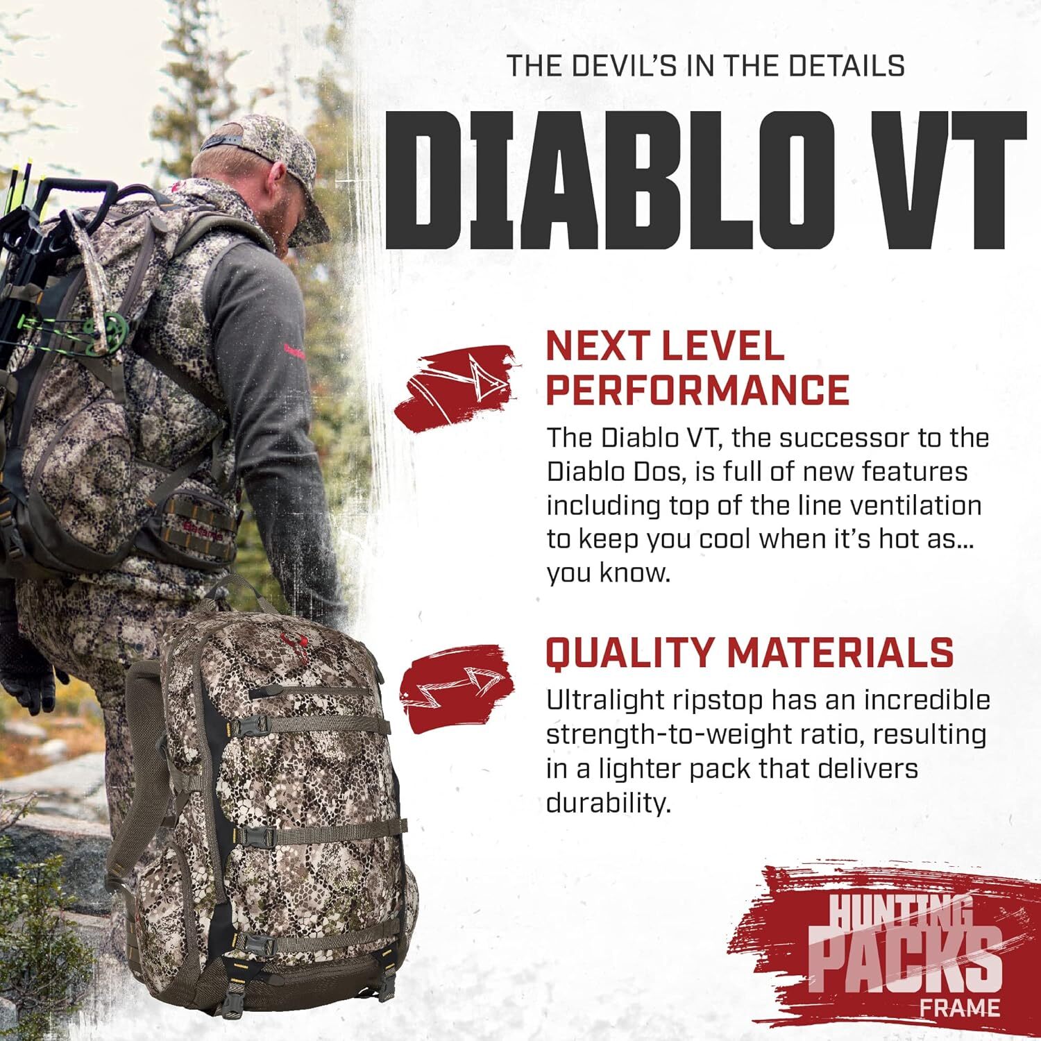 Badlands Diablo VT Hunting Backpack, Approach | eBay
