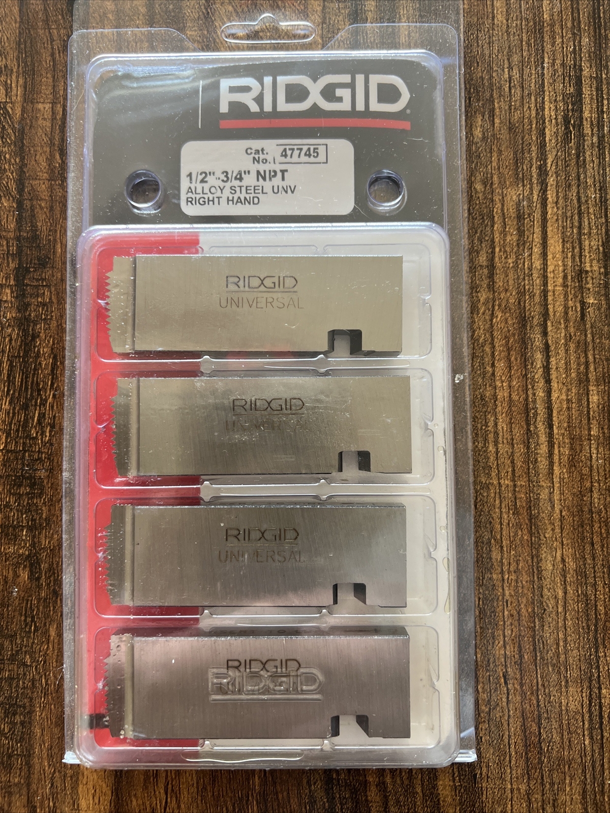 RIGID Genuine Universal Pipe Die Set #47745 Cutters 1/2" - 3/4" NPT ...