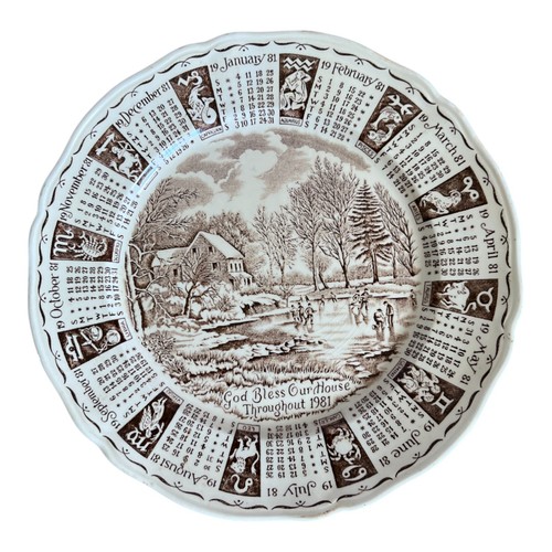Vintage Alfred Meakin 1981 God Bless Our House Calendar Plate ...