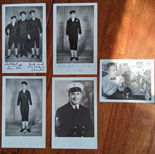 5 Authentic WWII US Navy Servicemen photos from Great Lakes Naval ...