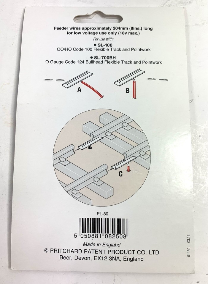 Peco PL-80 HO Scale Power Feed Terminal Rail Joiners - Code 100 & 124 ...