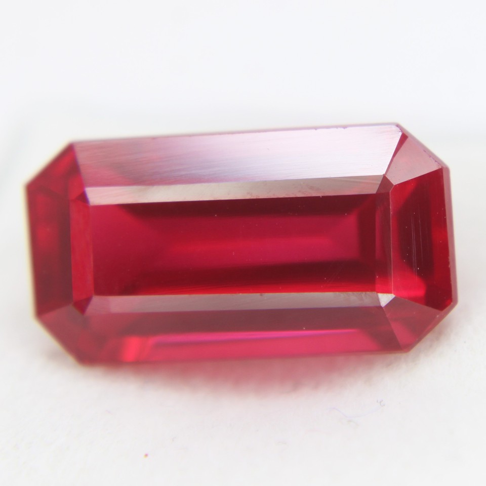 16.30 Ct Natural Ruby Red Eye-Clean Emerald Shape Loose Gemstones ...