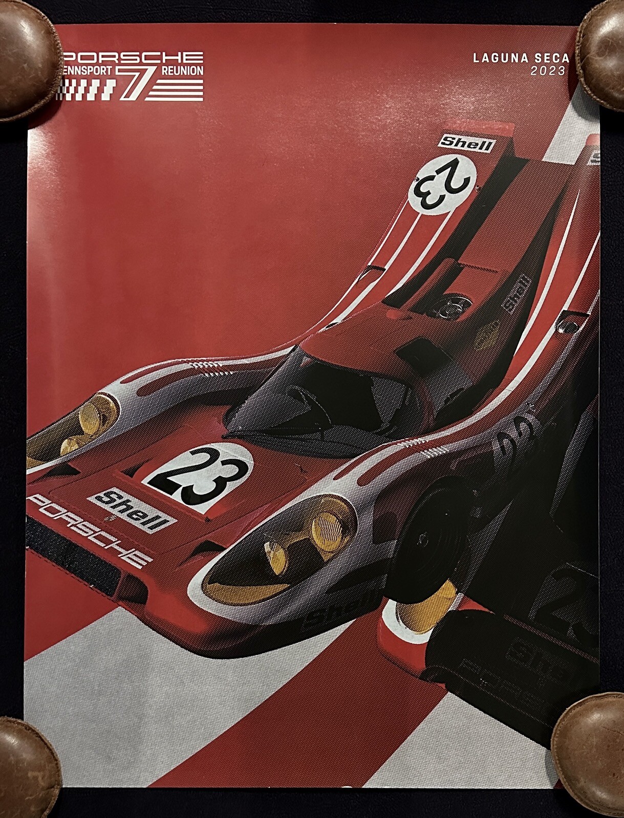 2023 PORSCHE 917K Rennsport 7 Poster 1970 Le Mans Attwood Hermann ...
