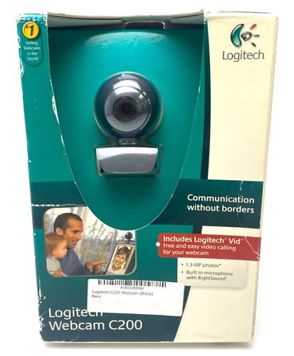 LOGITECH C200 WEBCAM USB 2.0 BUILT-IN MICROPHONE W/ RIGHTSOUND ~VIDEO CALLING~ 97855059611| eBay
