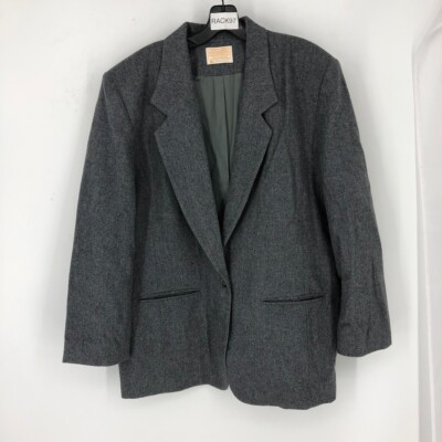 Pendleton Men's Gray Wool Notch Lapel Ventless Single-Breasted Suit ...