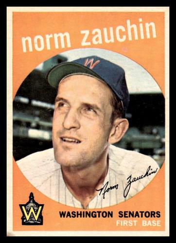 1959 Topps Norm Zauchin #311 Washington Senators Baseball Card | eBay