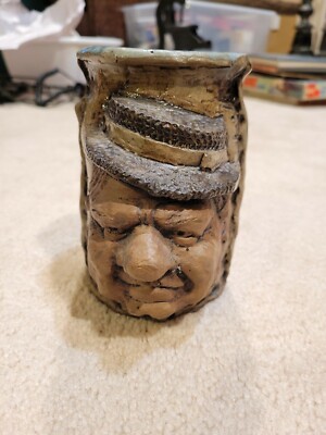 Vtg. 1971 Jim Rumph W.C. Fields Pottery Mug Tankard Vase | eBay