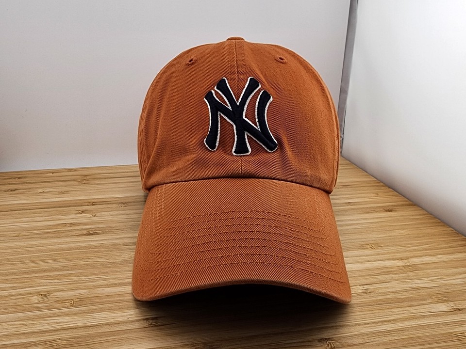 New York Yankees Fitted Hat, Orange Cap, Twins Enterprise, 100% Cotton ...