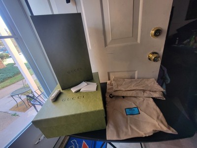 Lot Of 2 Gucci Green Boxes, 2 Dust Bags, Laces, And Papers | eBay