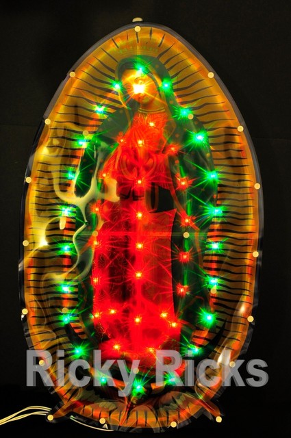 Light-up Our Lady of Guadalupe LED Virgin Mary Flashing Virgen Maria ...