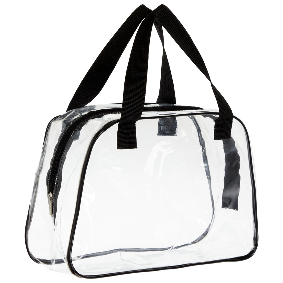 Stadium Approved Clear Tote Handbag with Handles, Large 11x4x7 Plastic ...