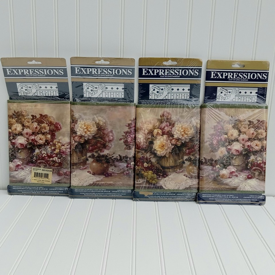 EXPRESSIONS Wallpaper Border Roses and Lace Antique Style Cottagecore ...