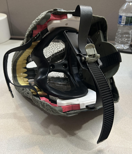 Jurassic Park Velociraptor Blue Dinosaur Dino Raptor Mask Opening ...