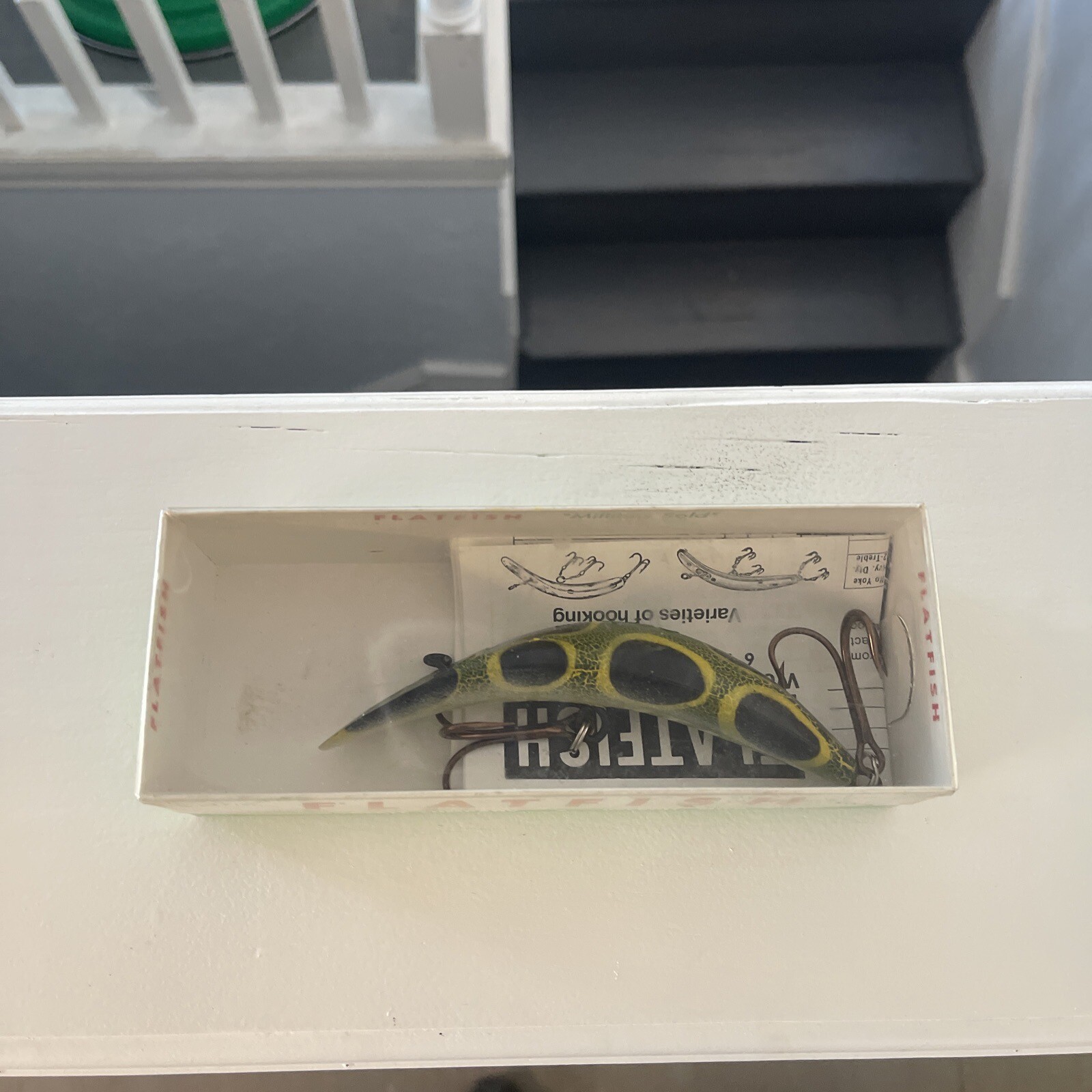 Vintage Helin Tackle Co. Flatfish Lures w/Original Box Model T50 Color ...