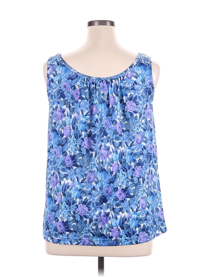 Haband! Women Blue Sleeveless Blouse 1X Plus | eBay