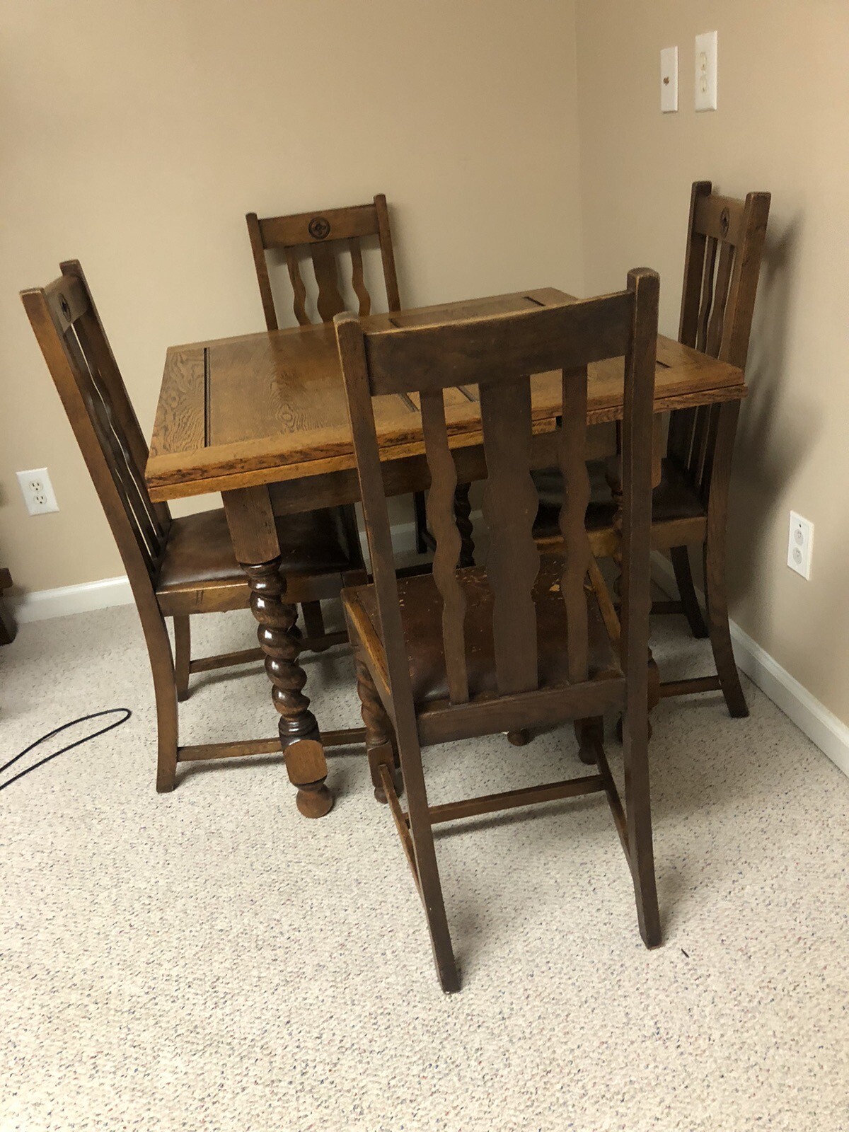 Antique Expanding Pub Kitchen Table Barley | eBay