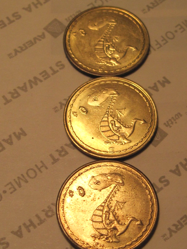 Puff The Magic Dragon Arcade Game Token 24mm NEW never been used. Fast ...