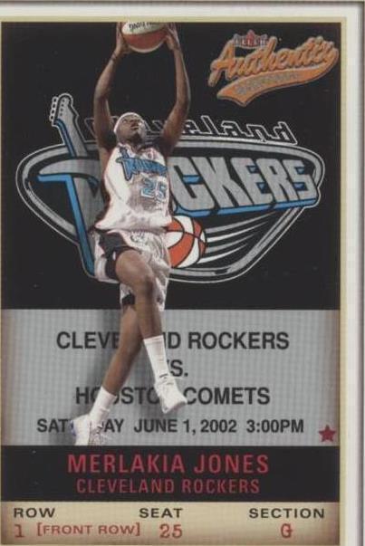 2002 Fleer Authentix WNBA - Merlakia Jones #63 Front Row /100 for sale ...