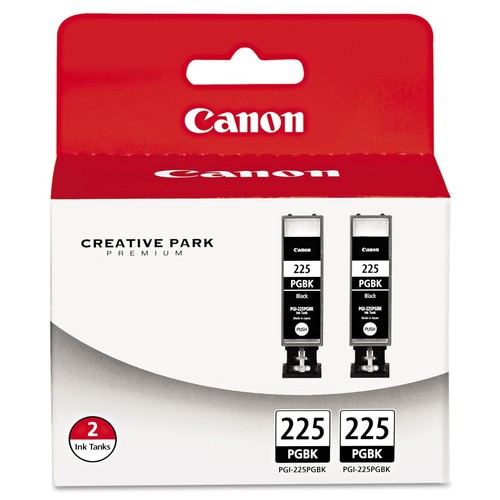 2PK Genuine Canon OEM 225 Black Ink Cartridges PGI-225 PGBK TWIN PACK ...