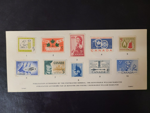Canada Post - Annual Stamp Collection - 1960 Canada Souvenir Card | eBay