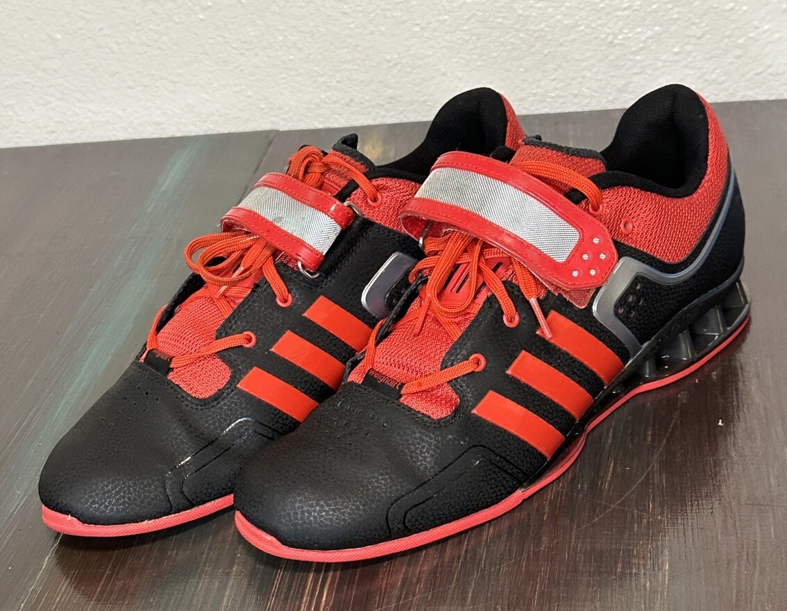 Adidas Adipower Men's 14 Weightlifting Shoes Black/Red M21865 RARE ...