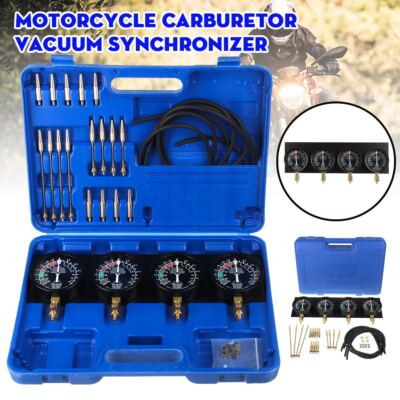 Motorcycle Fuel Vacuum Carburetor Synchronizer Tool Carb Sync Gauge 2/4 ...
