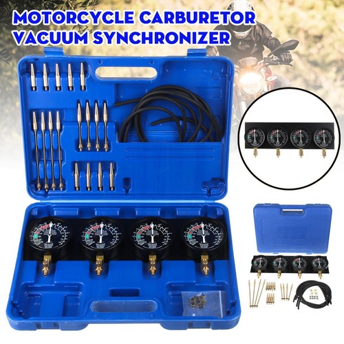 Motorcycle Fuel Vacuum Carburetor Synchronizer Tool Carb Sync Gauge 2/4 ...