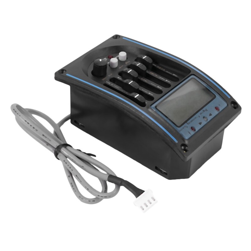 5 Bands Acoustic Guitar Pickup EQ Preamp LCD Tuner Equalizer with Mic ...