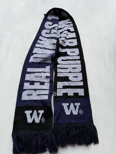 WASHINGTON HUSKIES UW Football COLLEGE SCARF Seattle “Real Dawgs Wear ...