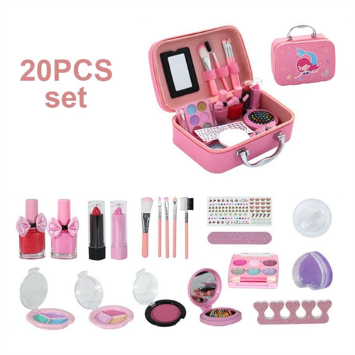 Washable Princess Play Makeup Set Pretend Kids Make Up Bag Kit | eBay ...