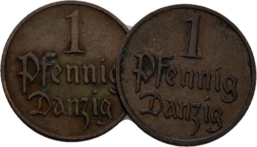 Danzig 1 Pfennig 1929 2 Stück Original Münze #L1303 | eBay.de