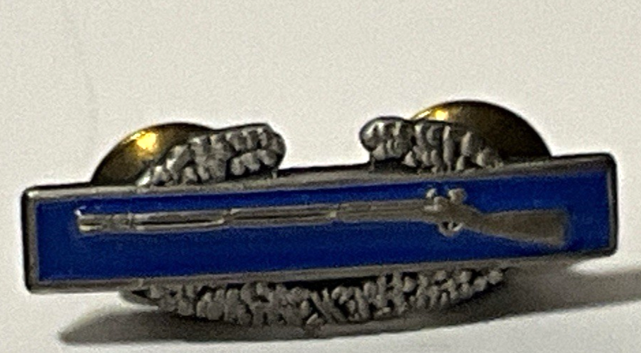 WWII US Army Pin Sterling Silver Blue Enamel Infantry Marksman Rifle ...