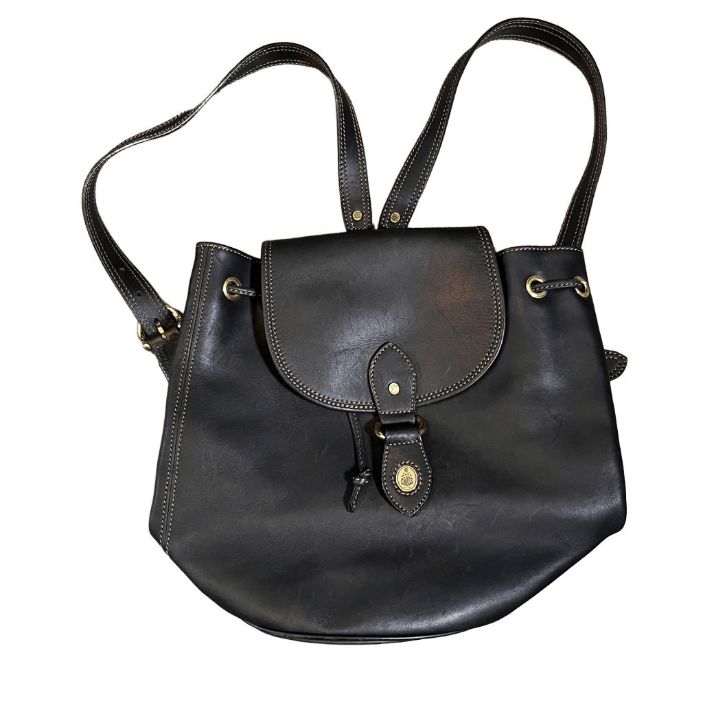 Mark Cross Leather Backpack with Cinch and Magnetic C… - Gem